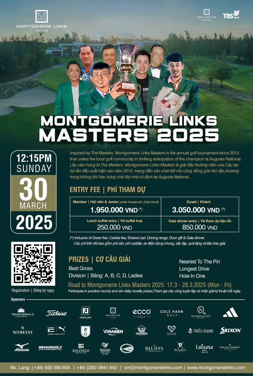 Montgomerie Links Masters 2025 sẵn sàng trở lại đường đua
